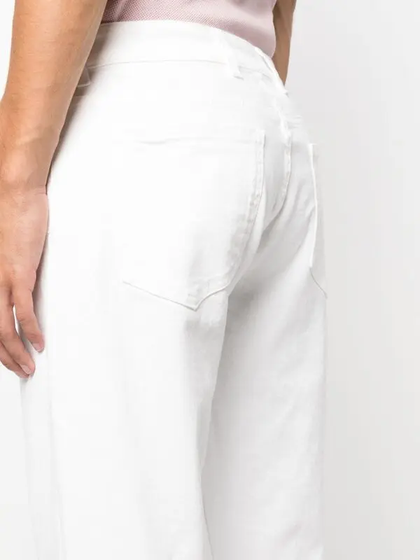 Eleventy Low-rise Tapered Jeans - White