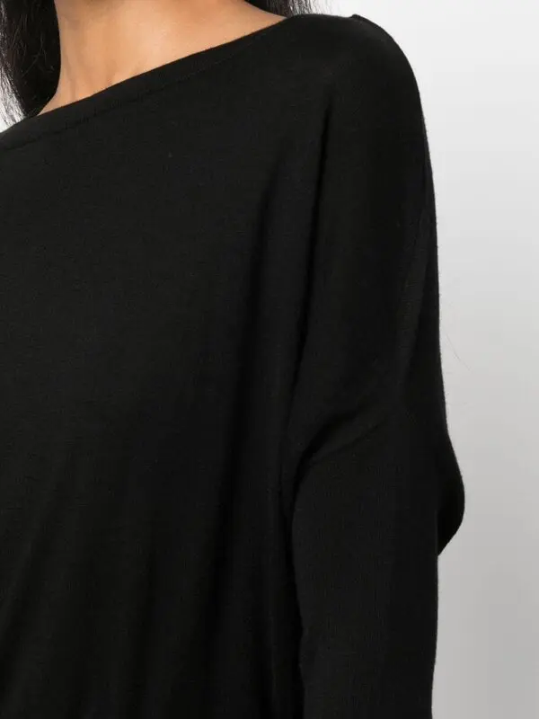 WILD CASHMERE Grace Drop-shoulder Jumper - Black
