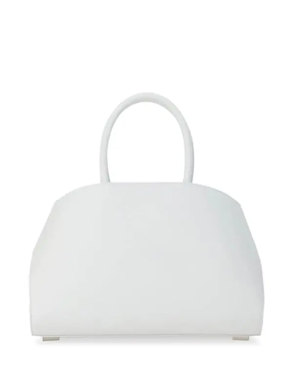 FERRAGAMO Small Hug Leather Tote Bag - White