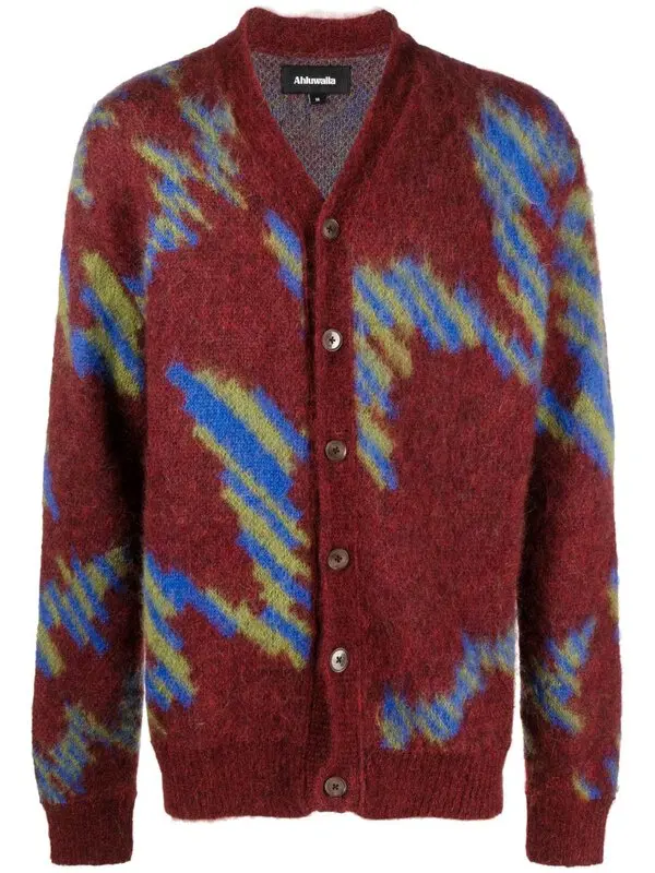Ahluwalia Ongoye Intarsia Knit Cardigan