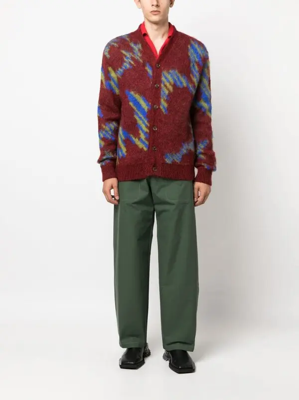 Ahluwalia Ongoye Intarsia Knit Cardigan