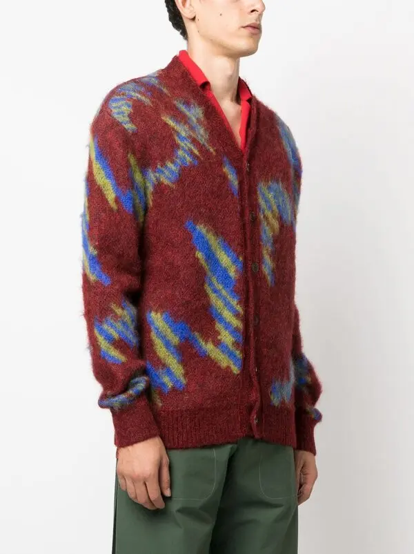 Ahluwalia Ongoye Intarsia Knit Cardigan