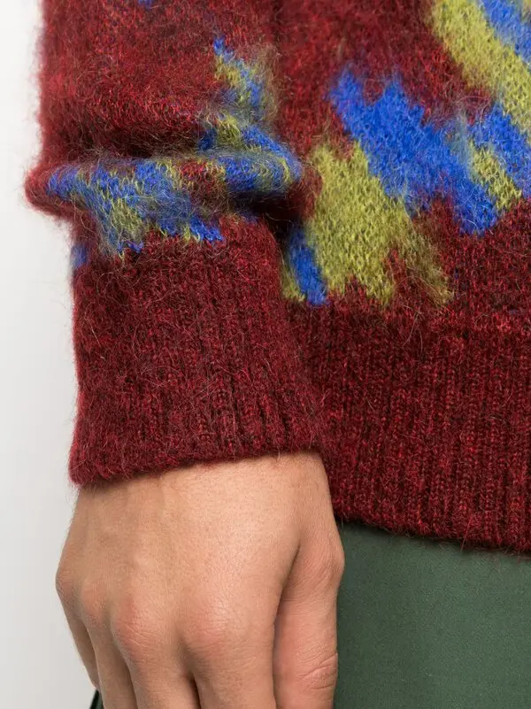 Ahluwalia Ongoye Intarsia Knit Cardigan