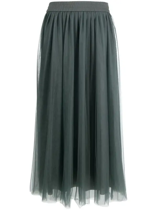 Fabiana Filippi Elasticated-waist Tulle Midi Skirt