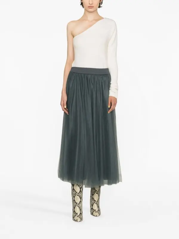 Fabiana Filippi Elasticated-waist Tulle Midi Skirt