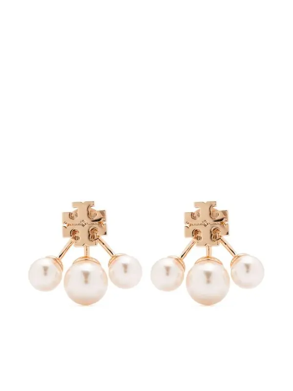 Tory Burch Kira Pearl Front-back Earrings - Gold