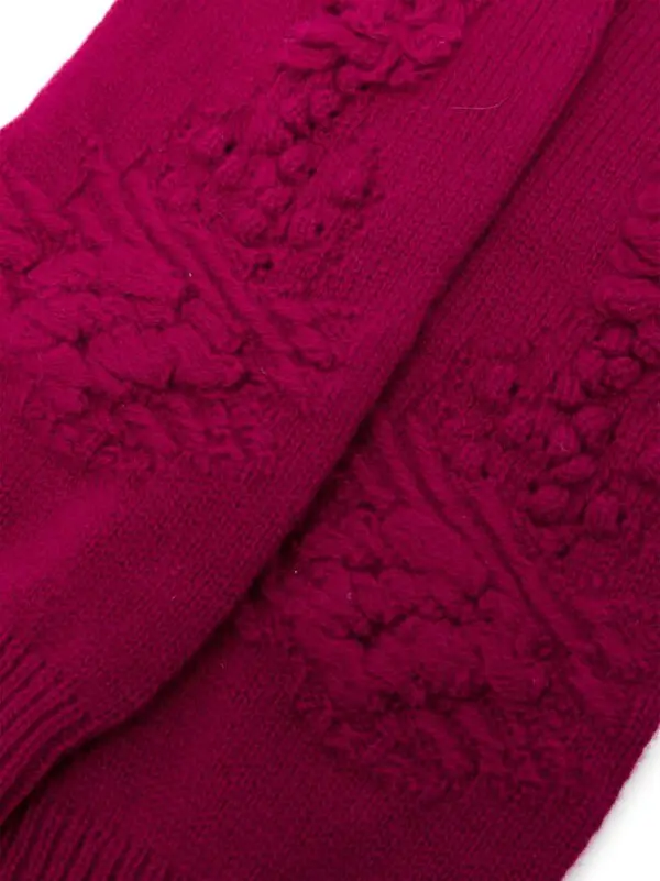 BARRIE Cashmere Fingerless Gloves - Pink