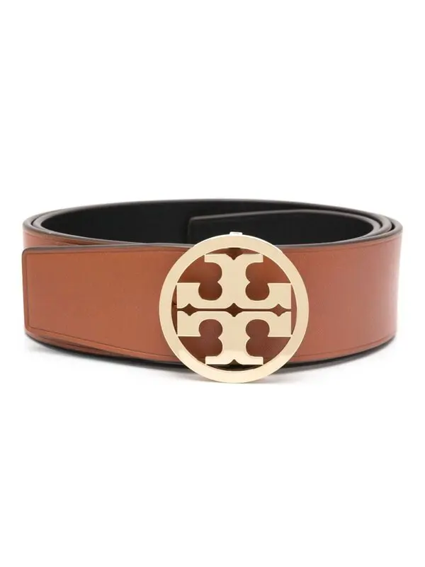 Tory Burch Miller Reversible Leather Belt - Brown