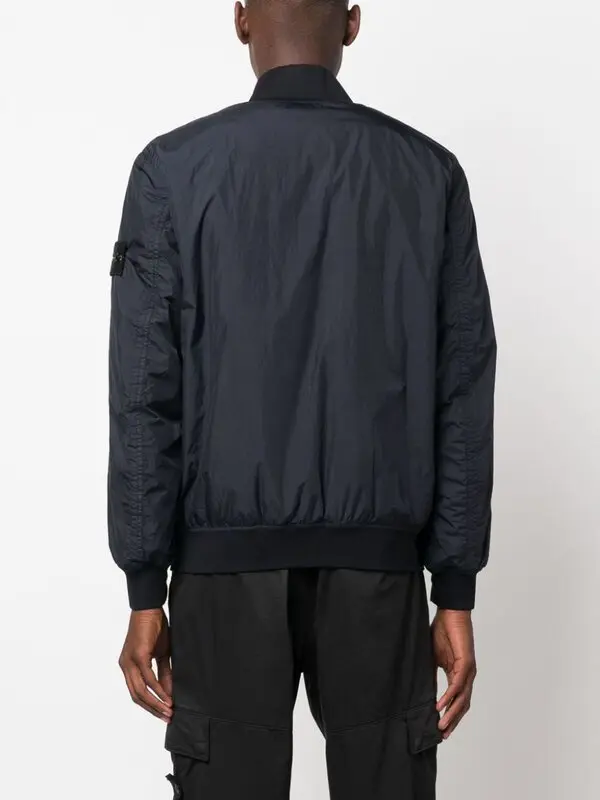 Stone Island Panelled Bomber Jacket - Blue