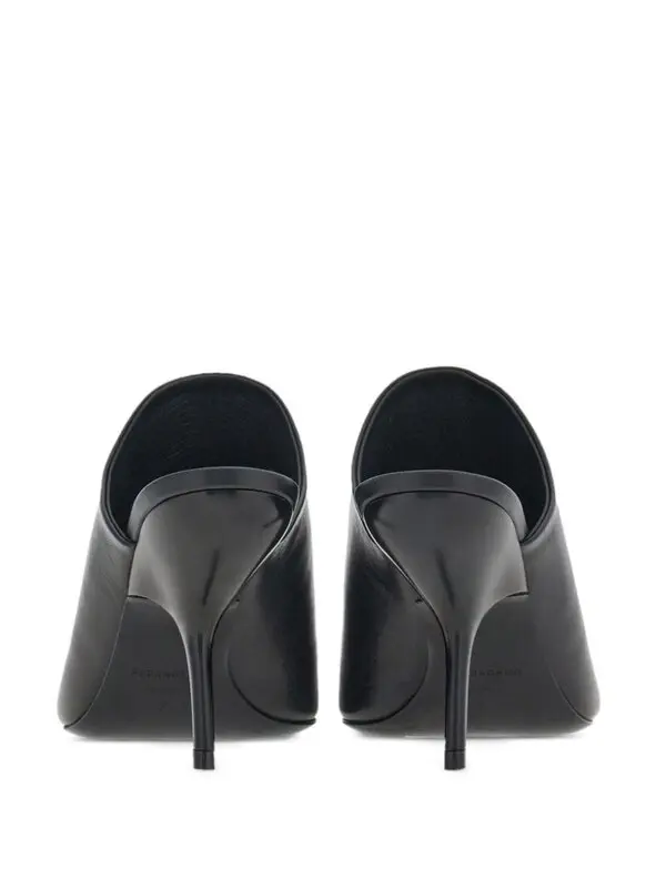 FERRAGAMO Open-toe Leather High Heel Sandals - Black