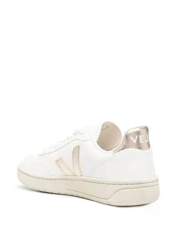 VEJA V-10 Chromefree Leather Sneakers - White