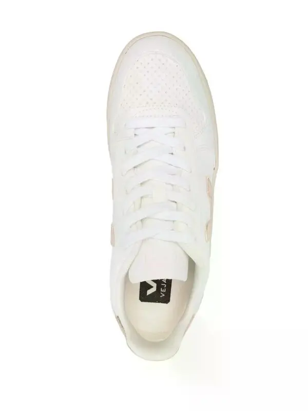 VEJA V-10 Chromefree Leather Sneakers - White