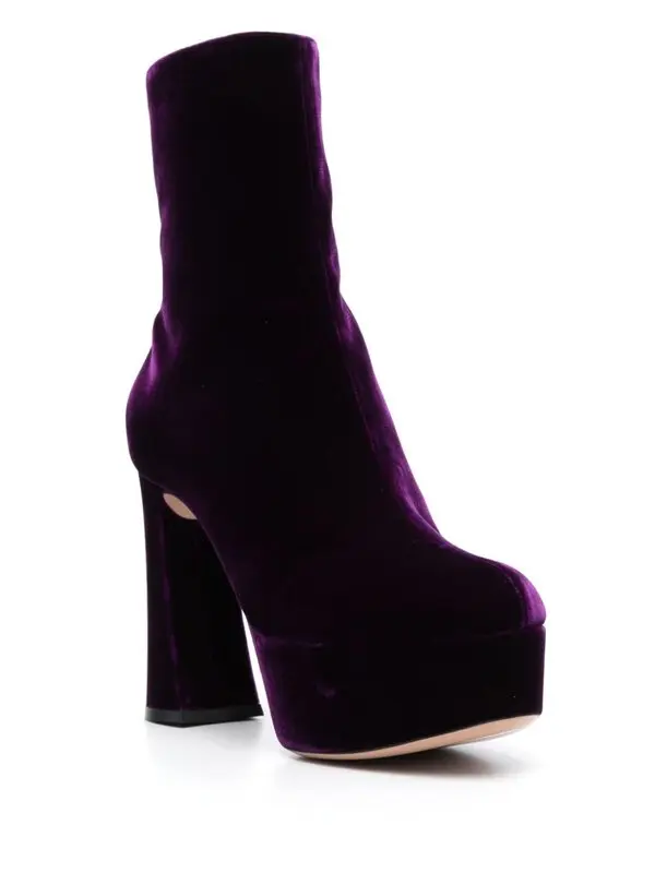 GIANVITO ROSSI 110mm Velvet Platform Boots