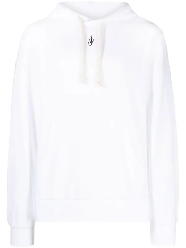 JW Anderson Anchor-embroidered Hoodie - White