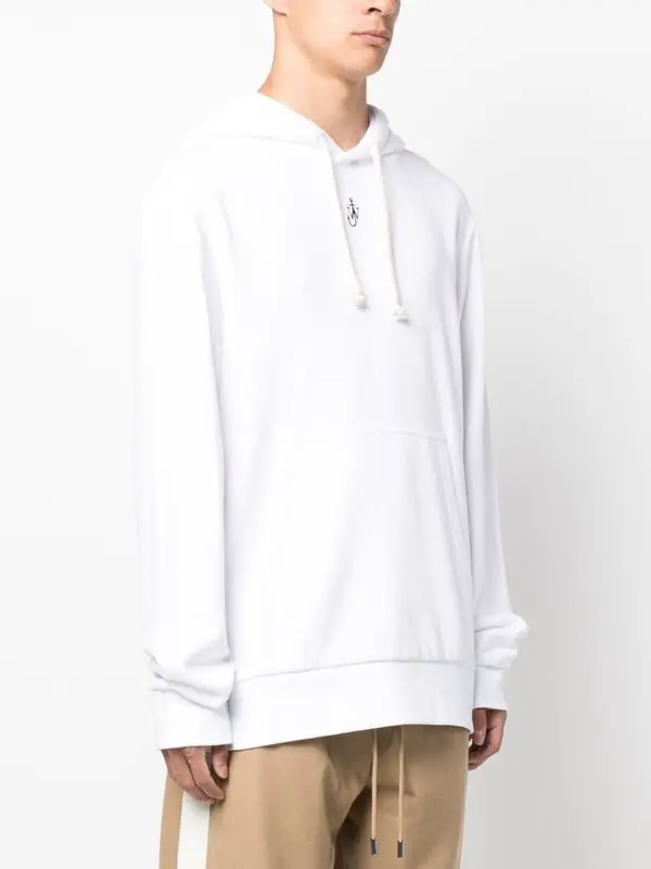 JW Anderson Anchor-embroidered Hoodie - White