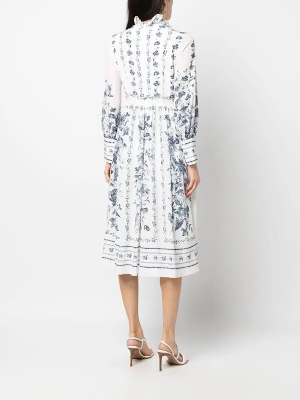 Erdem Floral-print Silk Midi Dress