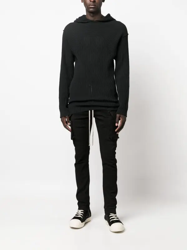 Rick Owens Mastodon Drawstring Slim-fit Trousers - Black