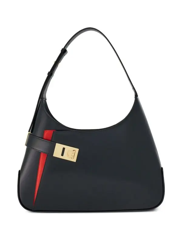 FERRAGAMO Hobo Shoulder Bag - Black