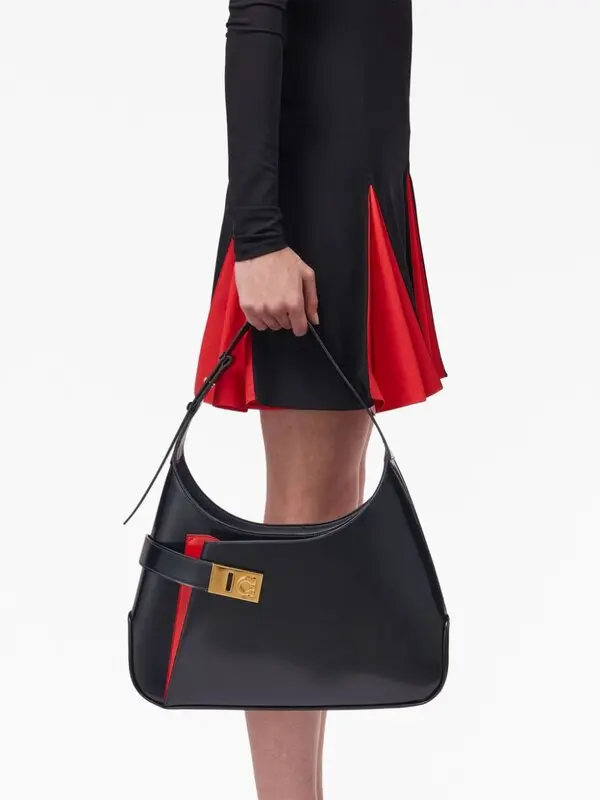 FERRAGAMO Hobo Shoulder Bag - Black
