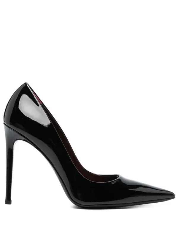 Paris Texas Pointed-toe Leather Pumps - Black