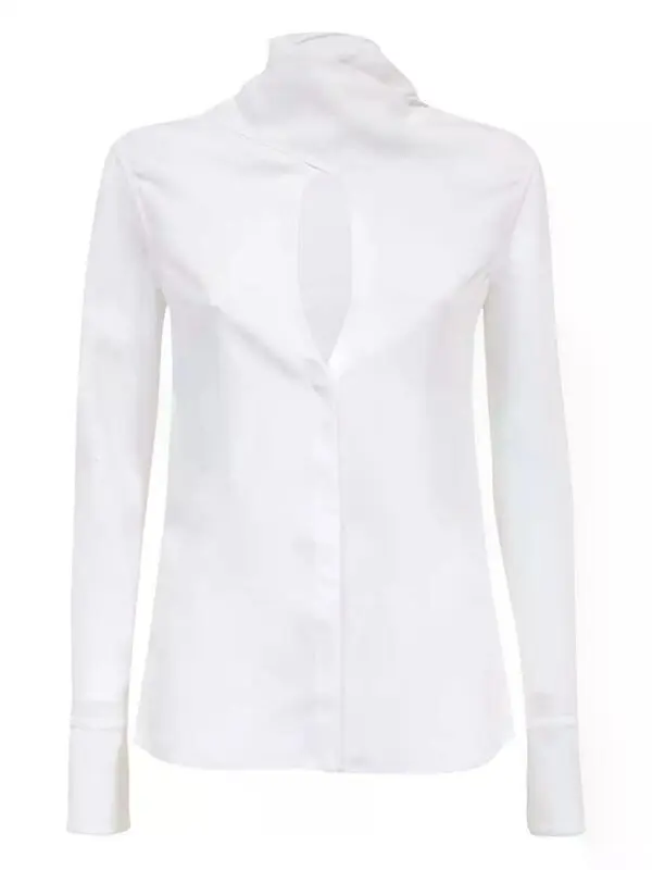 FERRAGAMO Sash High-neck Shirt
