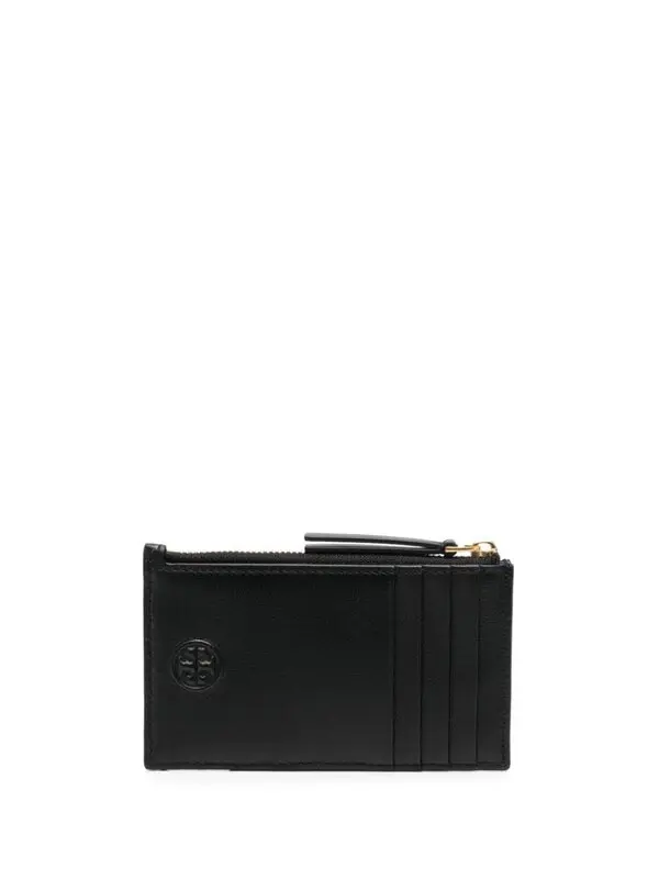 Tory Burch Fleming Zipped Card Holder - Black