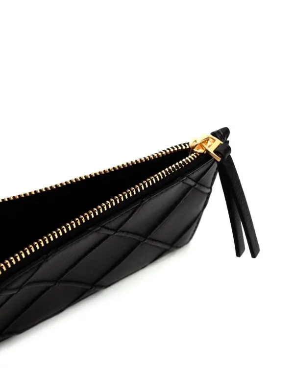 Tory Burch Fleming Zipped Card Holder - Black