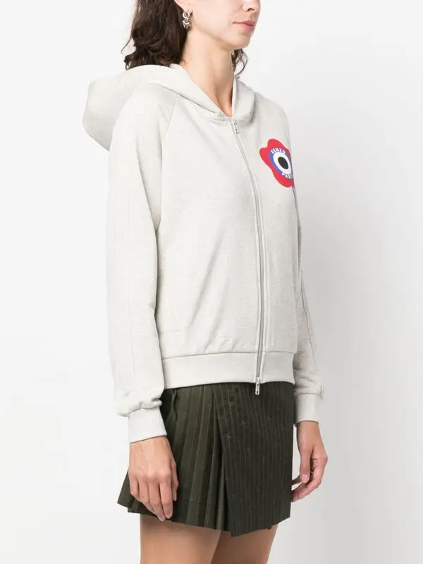 Kenzo Logo-print Zip-up Hoodie