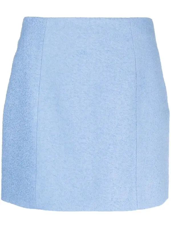 PATOU Linen-blend Miniskirt - Blue