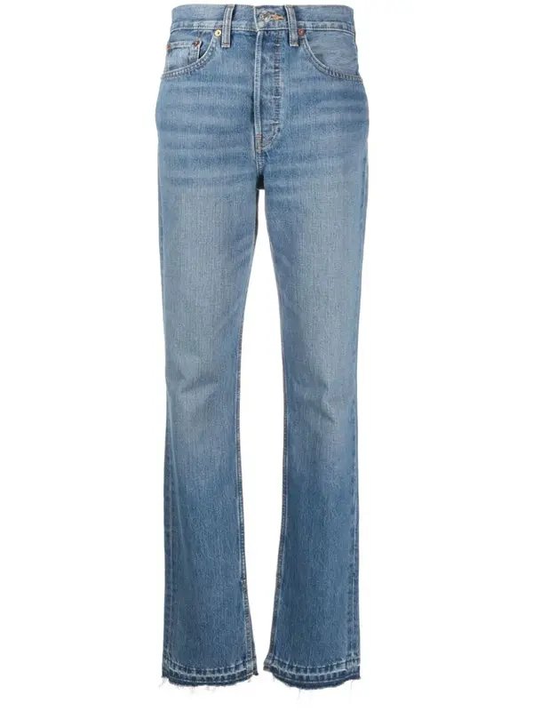 RE/DONE High-waisted Slit Jeans