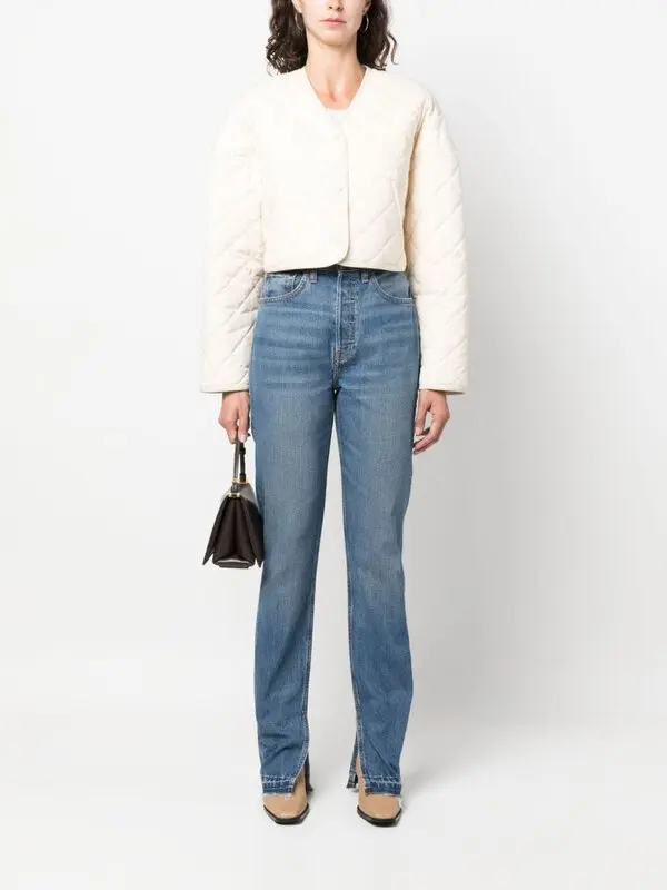 RE/DONE High-waisted Slit Jeans