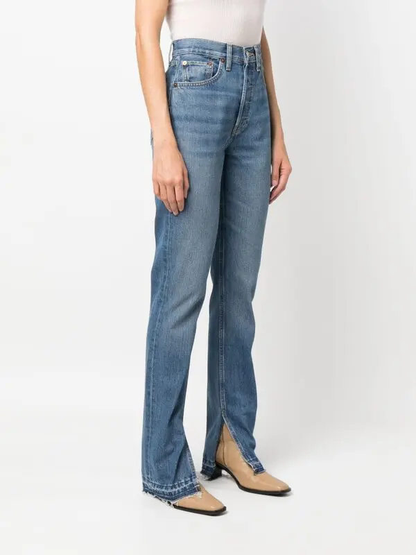 RE/DONE High-waisted Slit Jeans