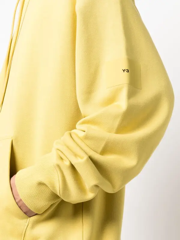 Y3 Organic Cotton Logo Print Hoodie