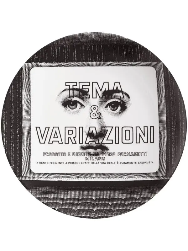 FORNASETTI Tema E Variazioni N.283 Wall Plate - Black