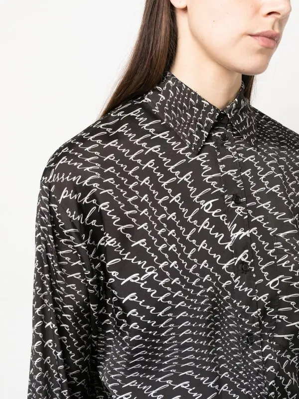 Pinko Logo-print Shirt - Black