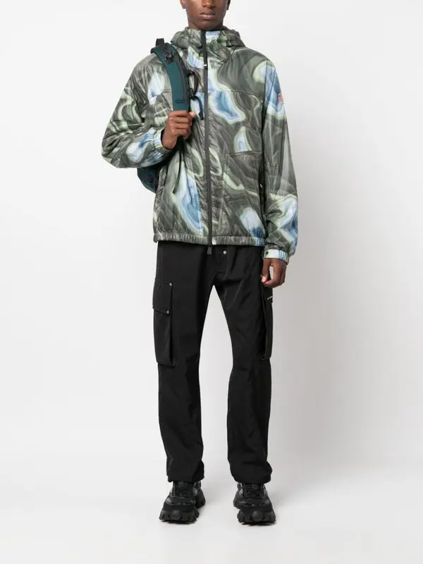 Moncler Daynamic Abstract-print Bomber Jacket