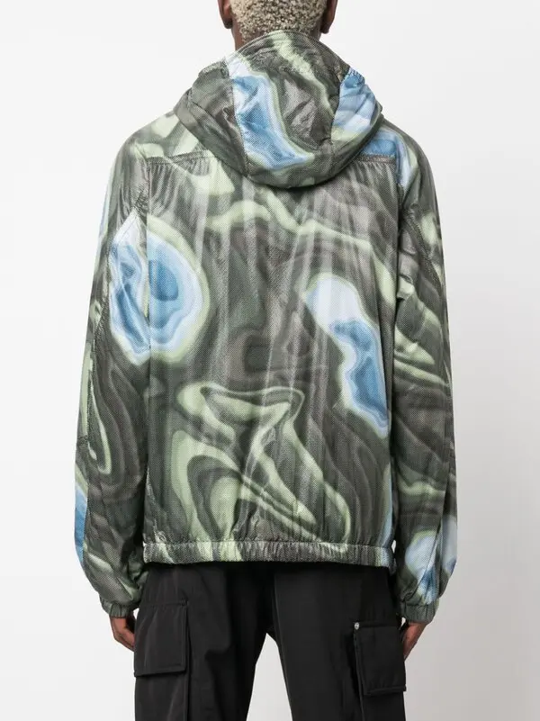 Moncler Daynamic Abstract-print Bomber Jacket