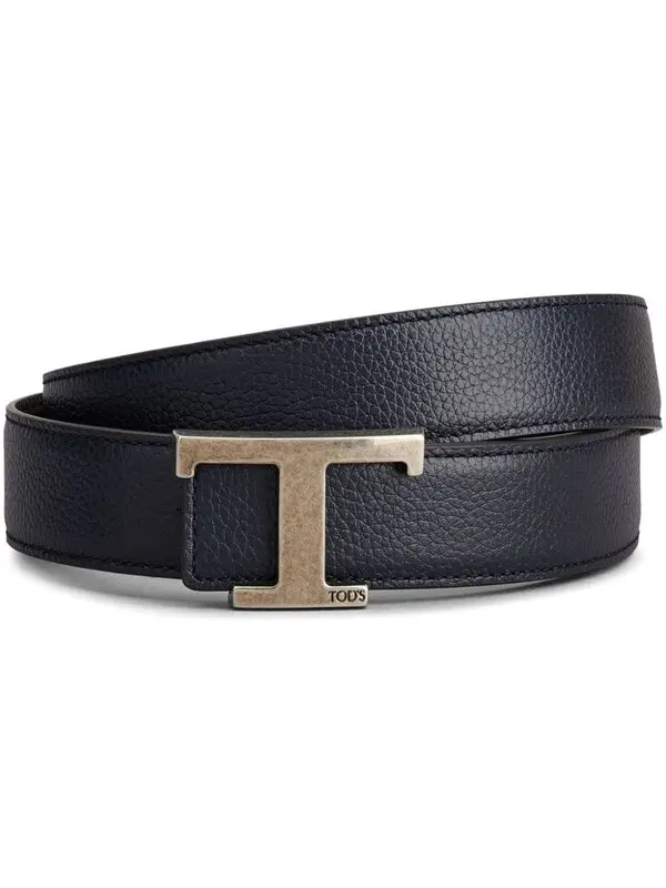 TOD'S Logo-buckle Leather Belt - Brown