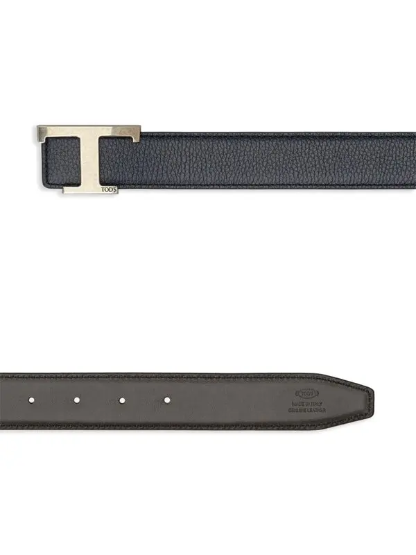TOD'S Logo-buckle Leather Belt - Brown