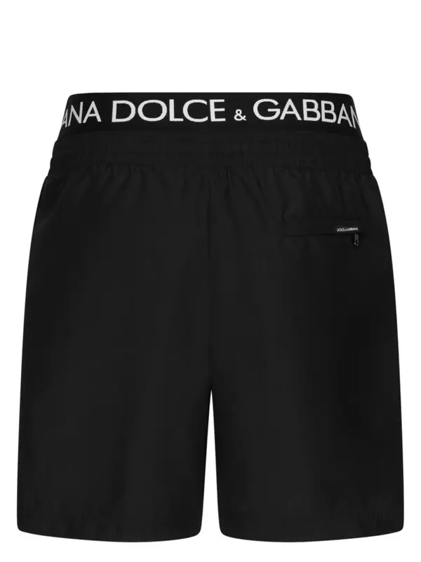Dolce & Gabbana Logo-waistband Swim Shorts