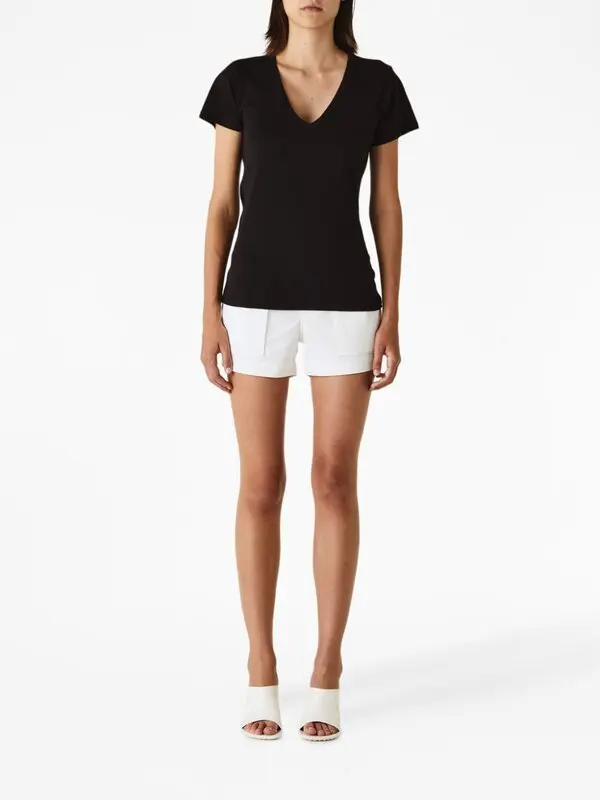 NILI LOTAN Carol V-neck T-shirt - Black