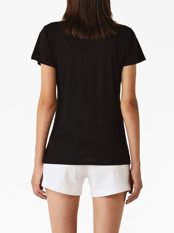 NILI LOTAN Carol V-neck T-shirt - Black