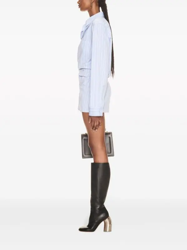 Off-White Striped Cotton-poplin Shirtdress