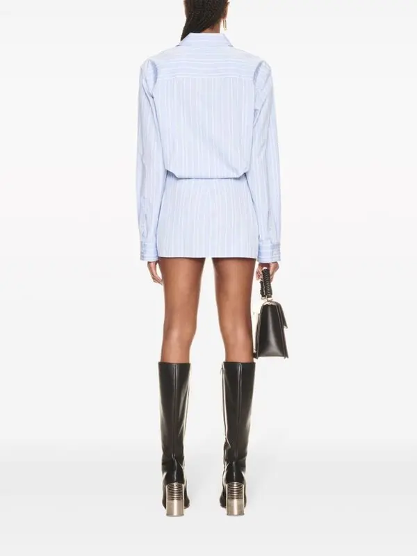 Off-White Striped Cotton-poplin Shirtdress