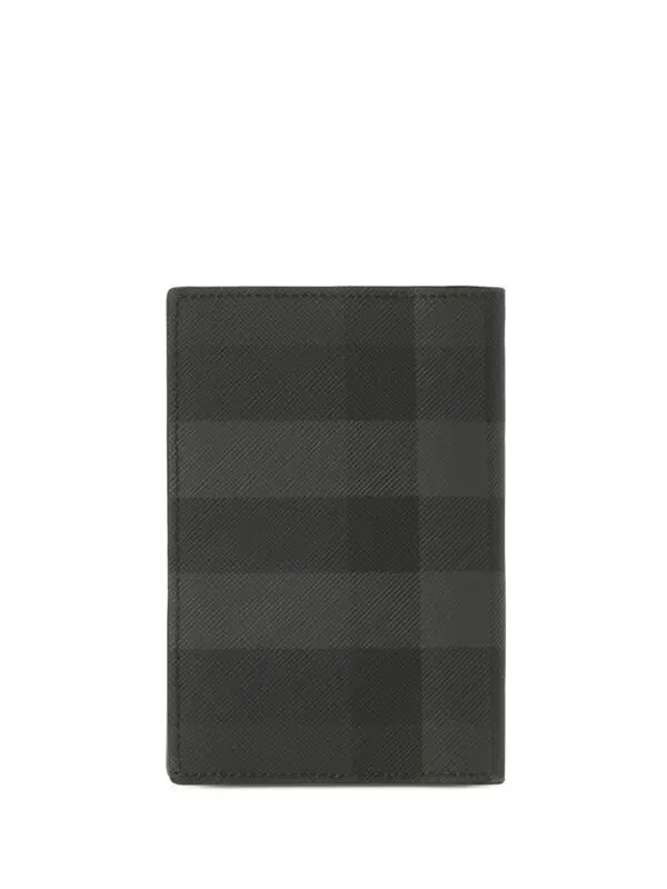 Burberry Check-pattern Leather Passport Holder