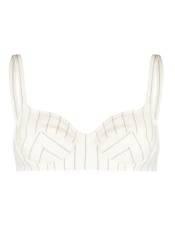 Jean Paul Gaultier Stripe-print Bra - Neutrals