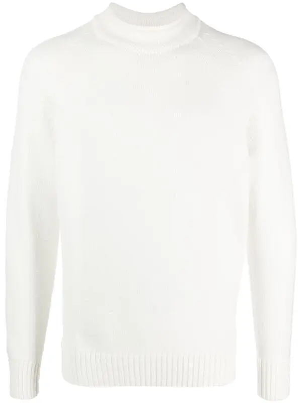ZANONE Mock-neck Fine-knit Jumper - White