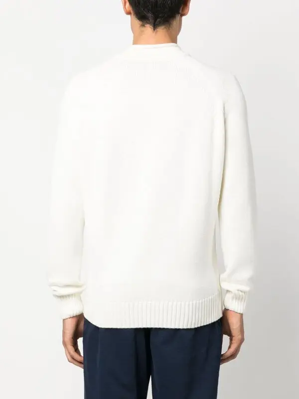 ZANONE Mock-neck Fine-knit Jumper - White