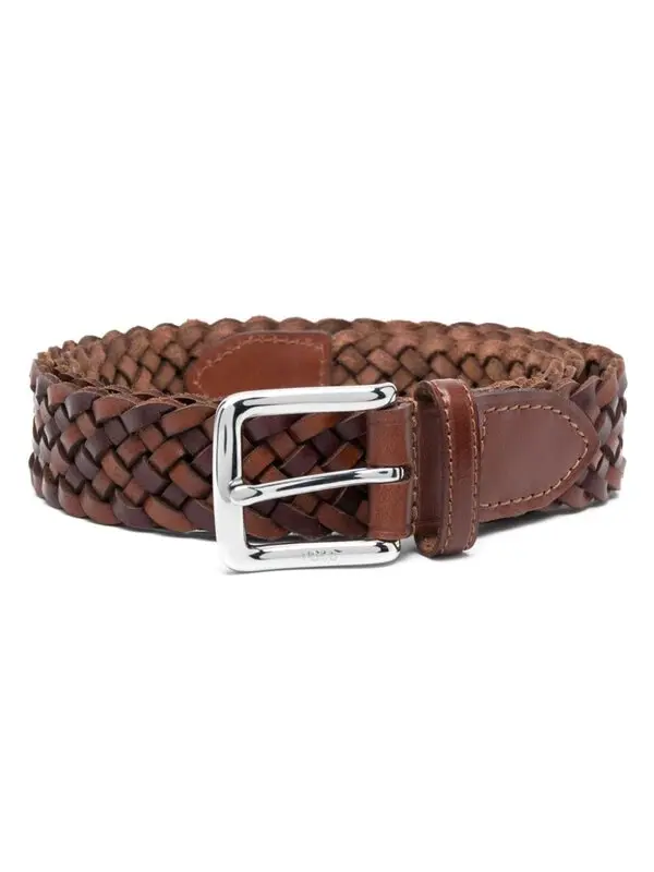 Polo Ralph Lauren Polo Pony Braided Leather Belt - Brown