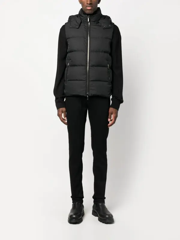 MOORER High-neck Padded Gilet - Black
